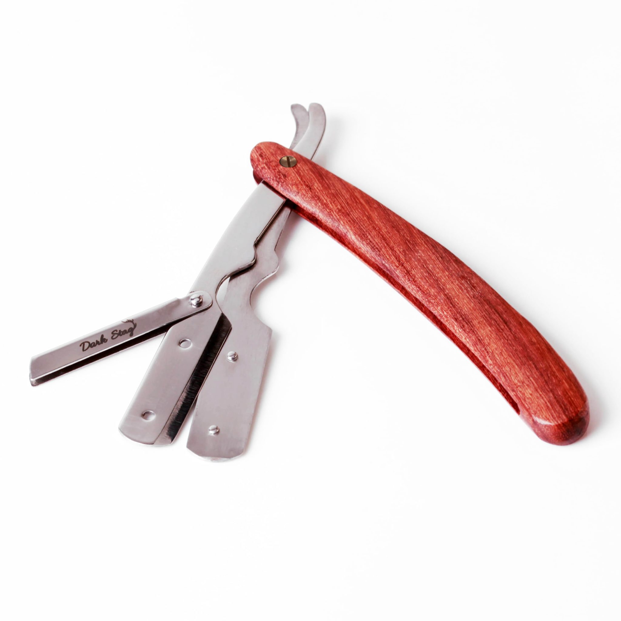 Straight Replaceable Blade Razor (Shavette) - Dark Stag