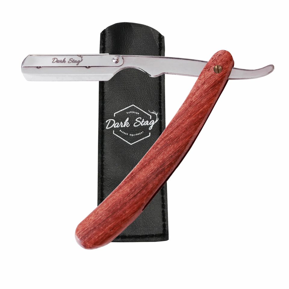 Straight Replaceable Blade Razor (Shavette) - Dark Stag