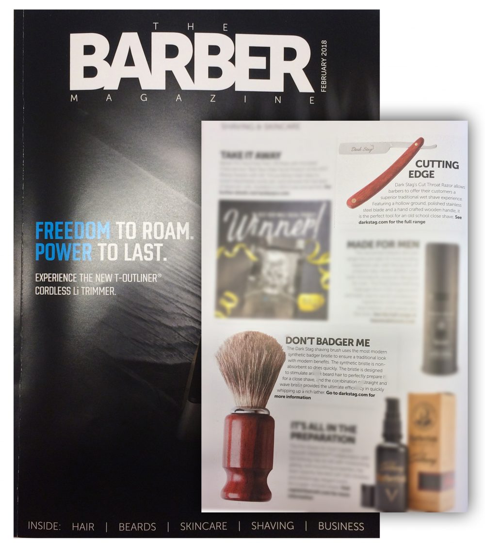 Press Double Feature in The Barber Magazine | Dark Stag