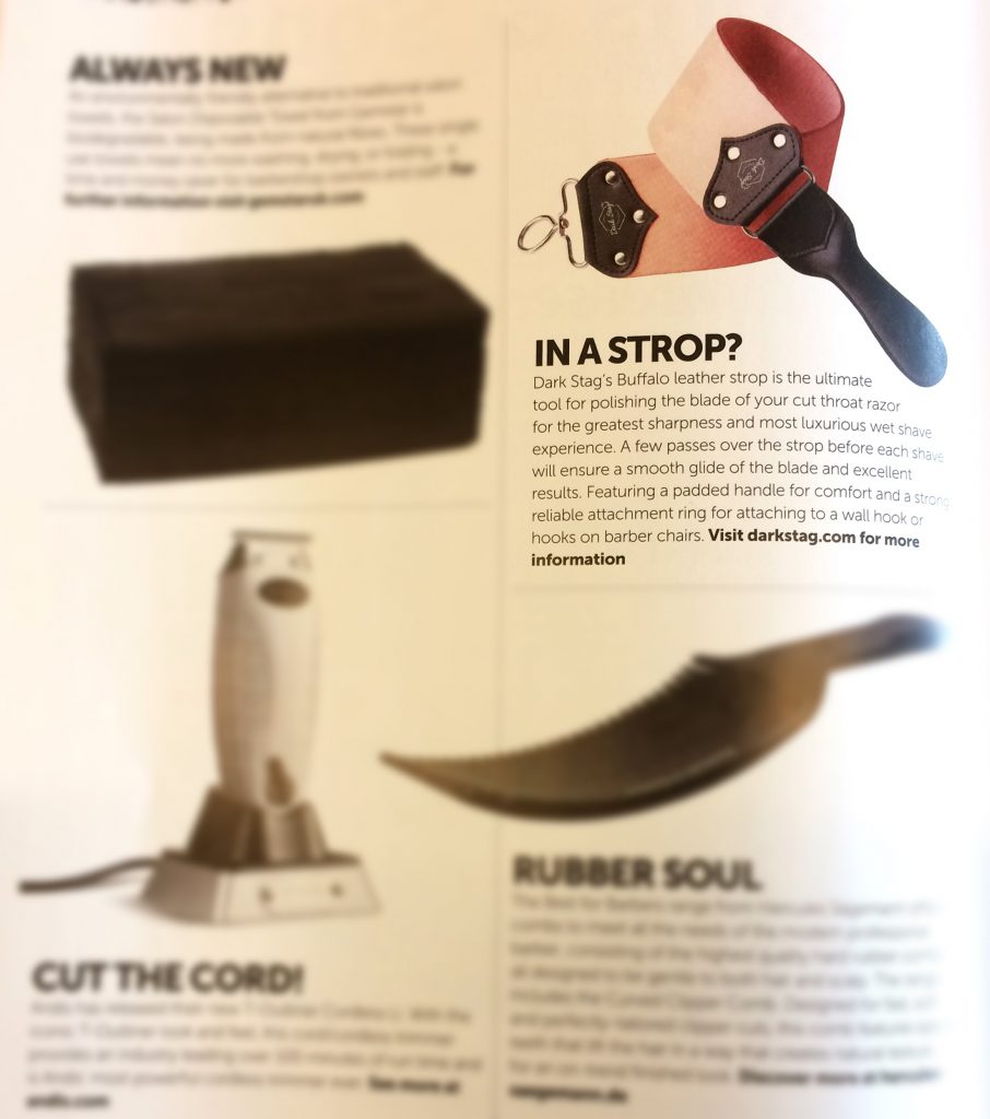Dark Stag Strop in The Barber Magazine Press! | Dark Stag