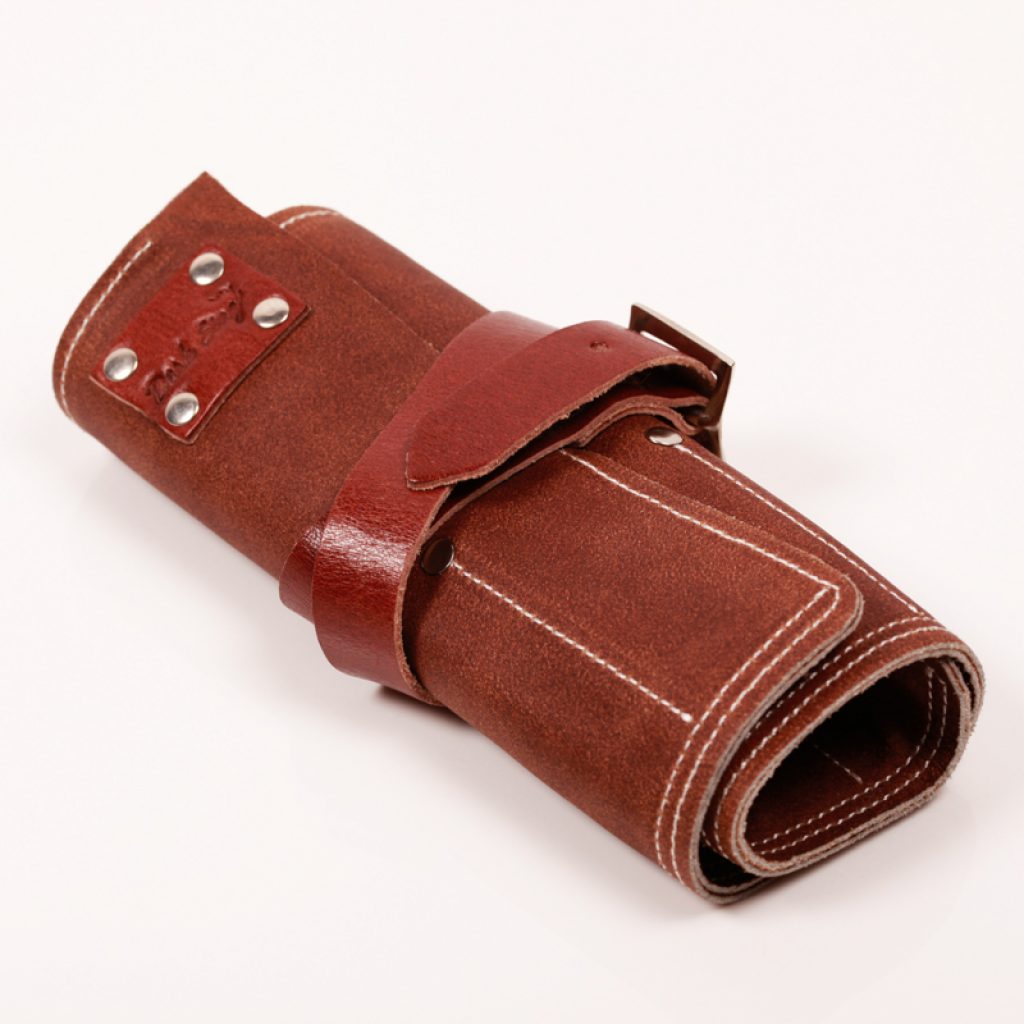 Leather Barber Tool Roll - Dark Stag