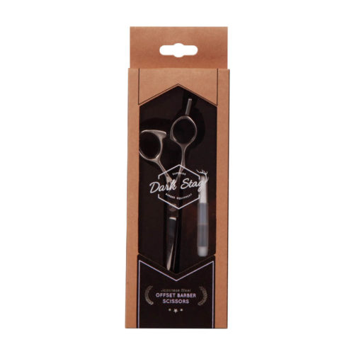 DS+ Offset Left-Handed Barber Scissor | Premium Scissors | Dark Stag